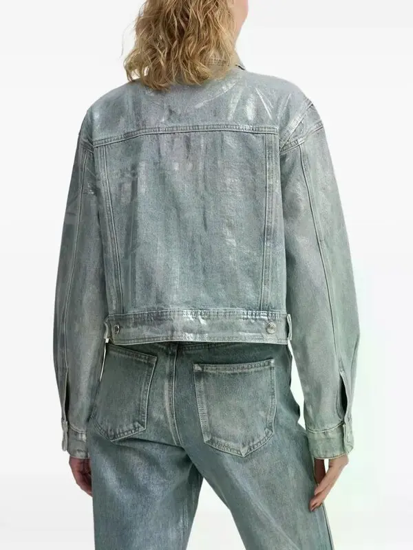 GESTUZ Metallic-effect Denim Jacket