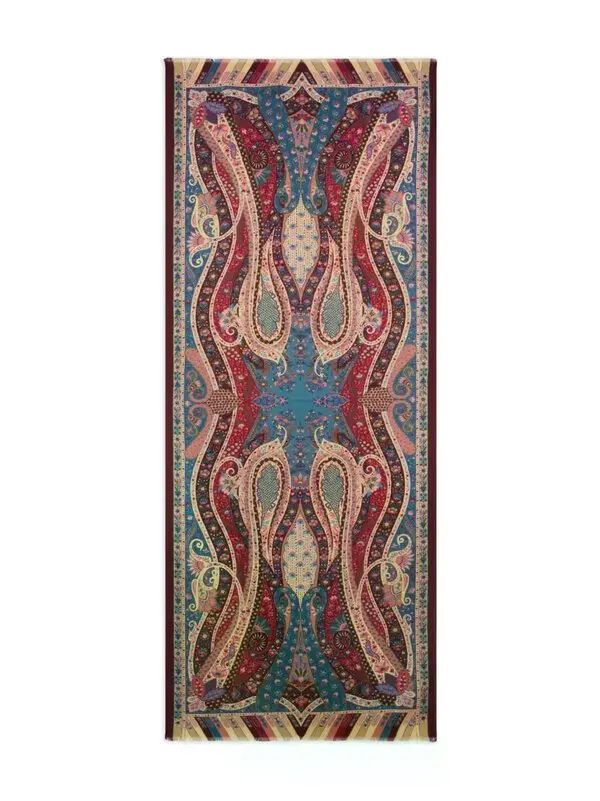 Etro Paisley-print Scarf - Blue