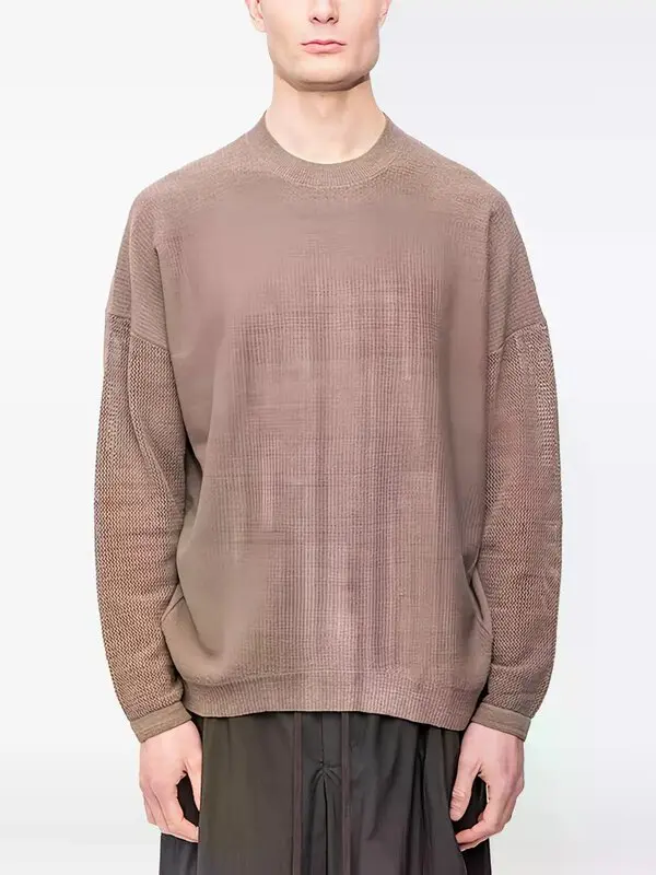 DEVOA Textured-knit Pullover - Brown