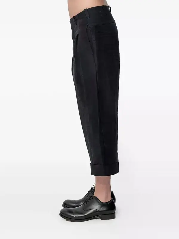 DEVOA Pleated Cuffed Trousers