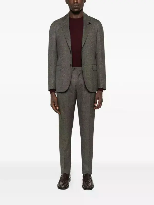 LARDINI Herringbone Wool Suit