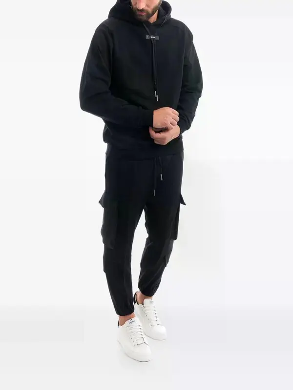 YES LONDON Paneled Drawstring Hoodie