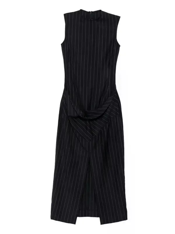 Burc Akyol Striped Sleeveless Midi Dress - Blue