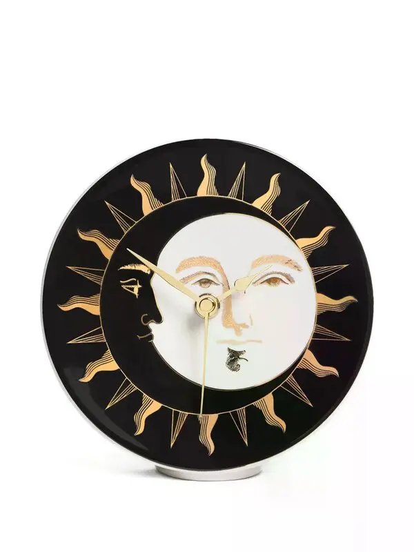 FORNASETTI Sun And Moon Decorative Clock - Black
