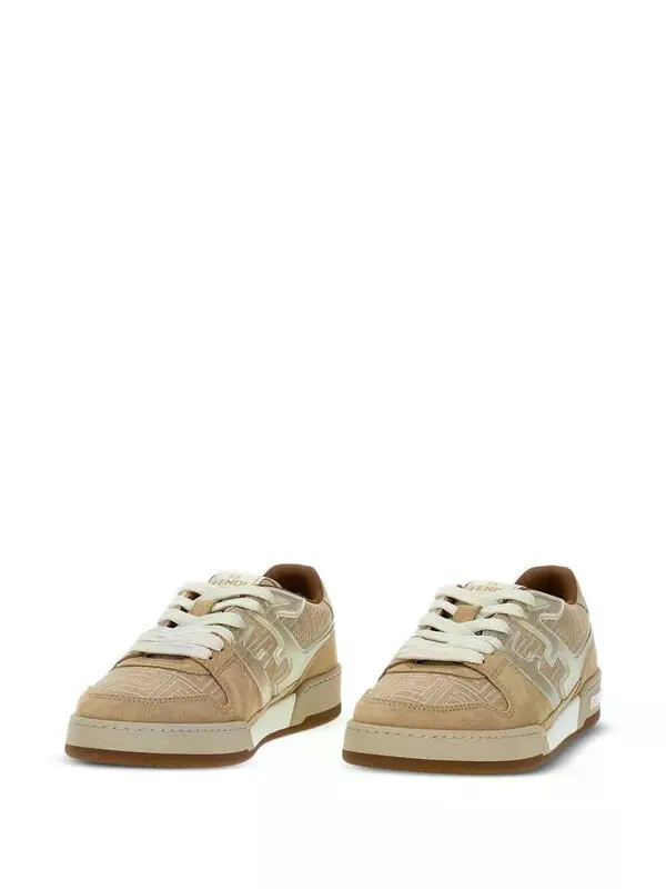 Fendi Match Jacquard Lace-up Sneakers