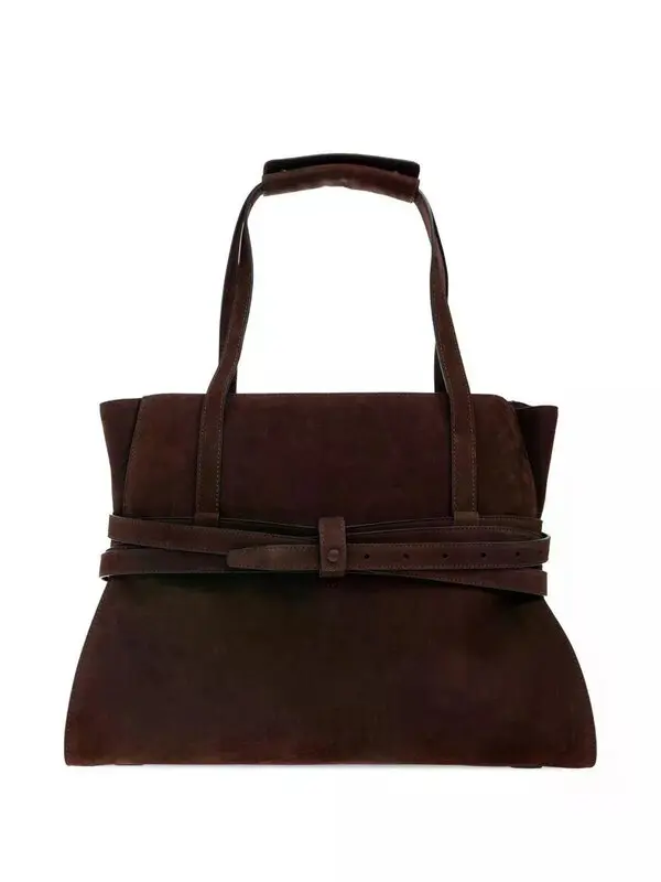 Moschino Belted Suede Tote Bag - Brown