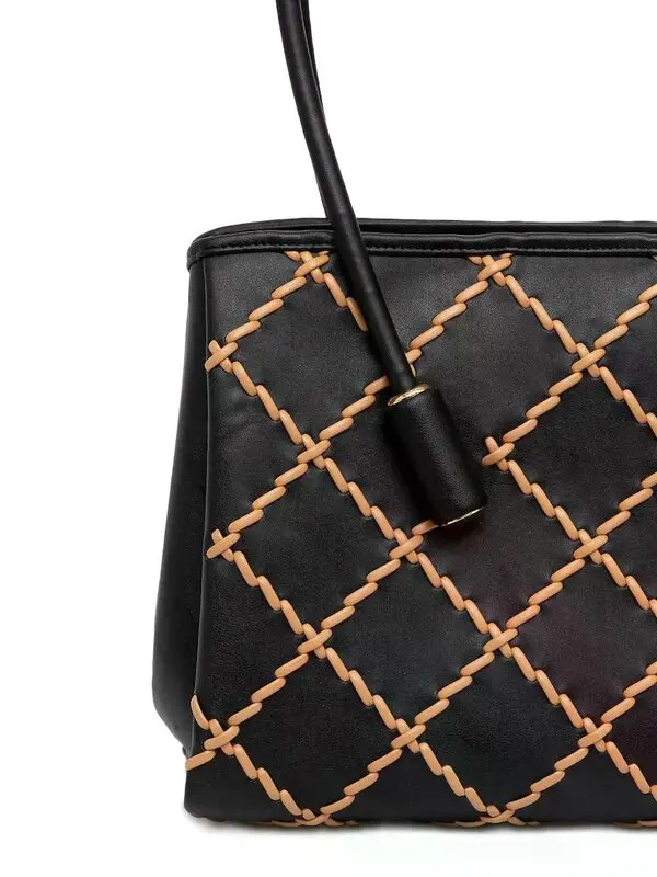 THEMOIRE Diamond-patterned Tote Bag - Black