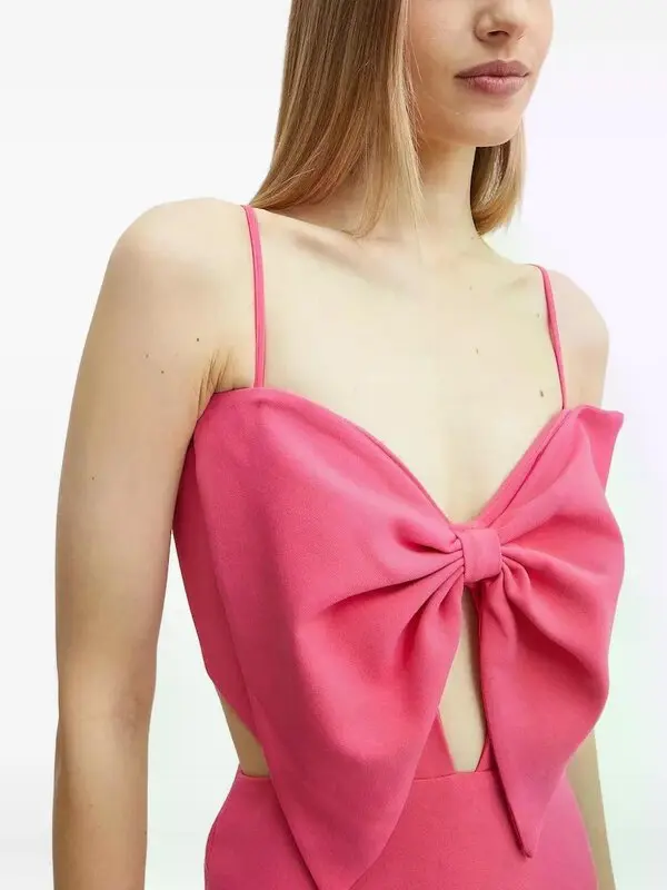 Bardot Bow-detail Cut-out Maxi Dress
