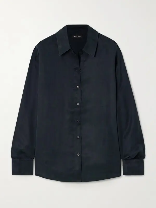 ANINE BING Essie Cotton-twill Shirt