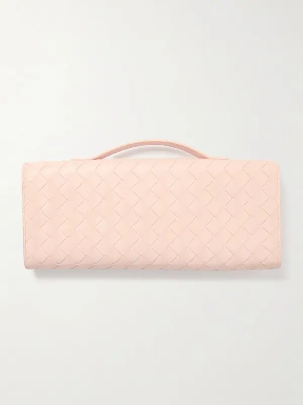 Bottega Veneta Andiamo Long Embellished Intrecciato Leather Clutch