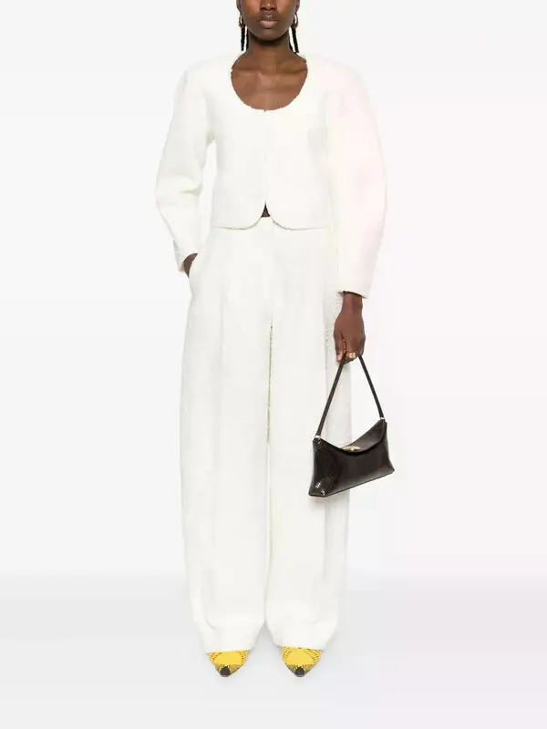 Jacquemus Off- Tweed Trousers