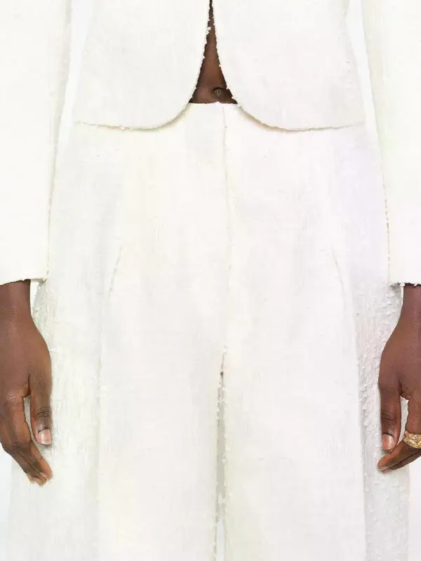 Jacquemus Off- Tweed Trousers