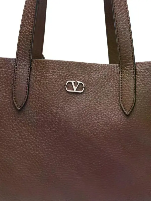 Valentino Garavani Nellcôte Leather Tote Bag - Brown