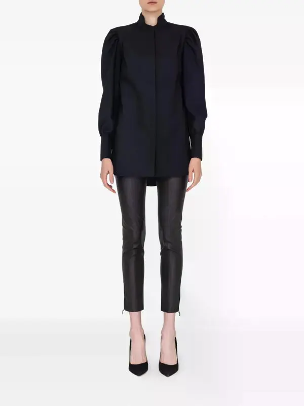 FERRAGAMO Leather Trousers With Zip Detail
