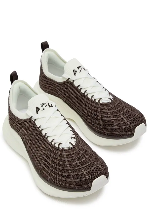 Apl Techloom Zipline Knit Sneakers - Brown
