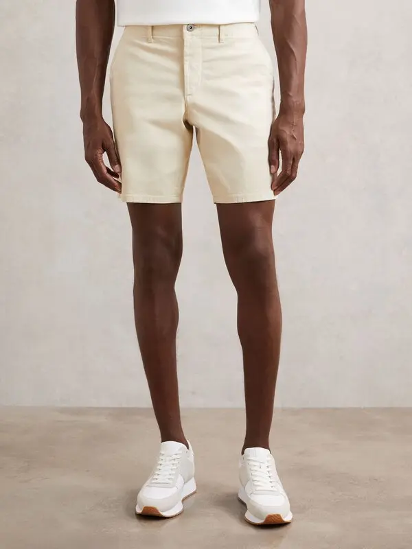 Paige Cotton Chino Shorts With Stretch