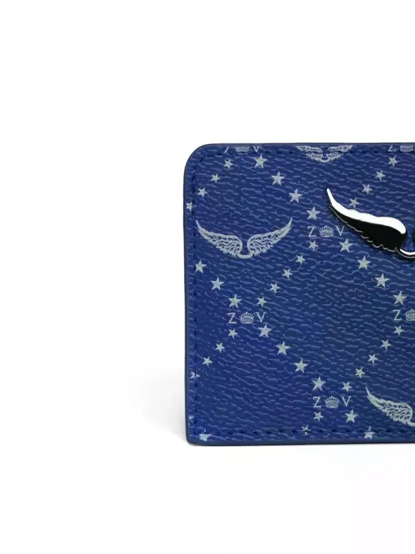 Zadig&Voltaire Pass Monogram-print Cardholder - Blue