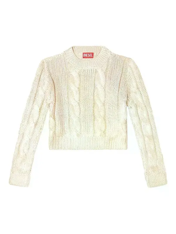 DIESEL® M-miccha Cable-knit Sweater - Neutrals