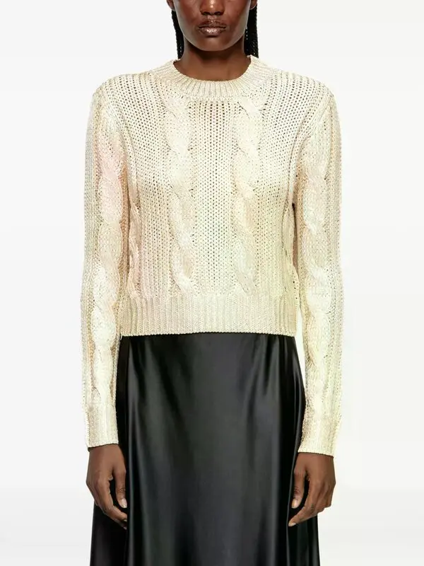 DIESEL® M-miccha Cable-knit Sweater - Neutrals