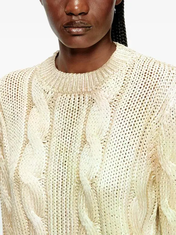 DIESEL® M-miccha Cable-knit Sweater - Neutrals