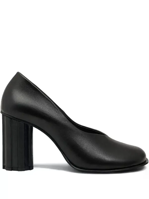 AMI Paris Leather Anatomical-toe Pumps With Piano Heel