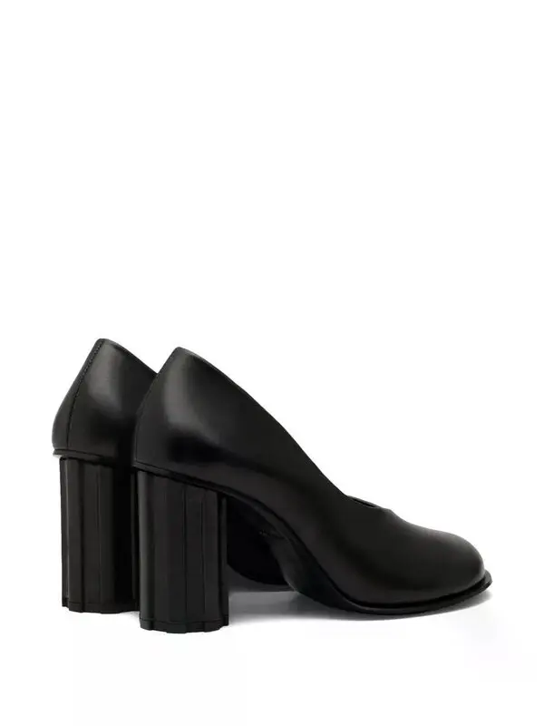AMI Paris Leather Anatomical-toe Pumps With Piano Heel