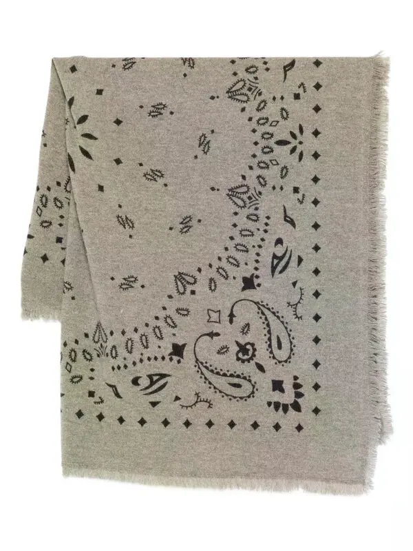 KUJTEN Paisley-pattern Cashmere Scarf