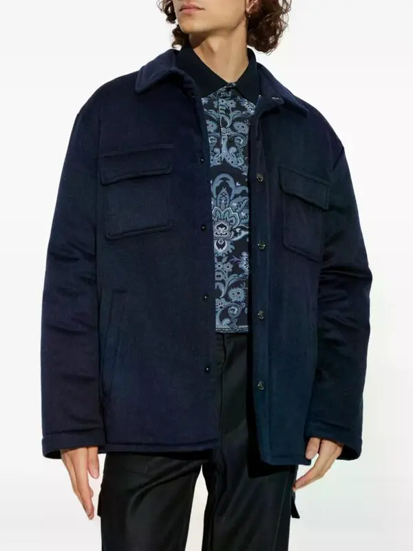 Etro Patch-pocket Cashmere Jacket - Blue