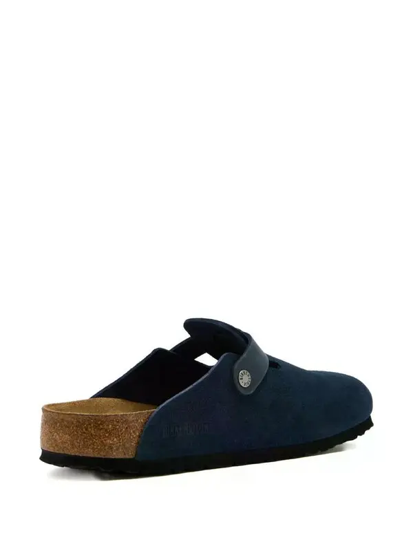 BIRKENSTOCK Boston Suede Clogs - Blue