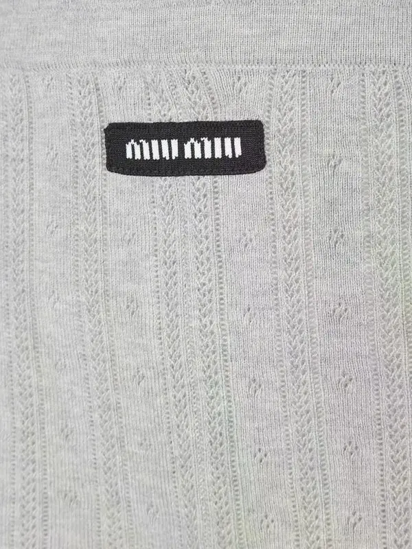 Miu Miu Ribbed Knit Mini Shorts