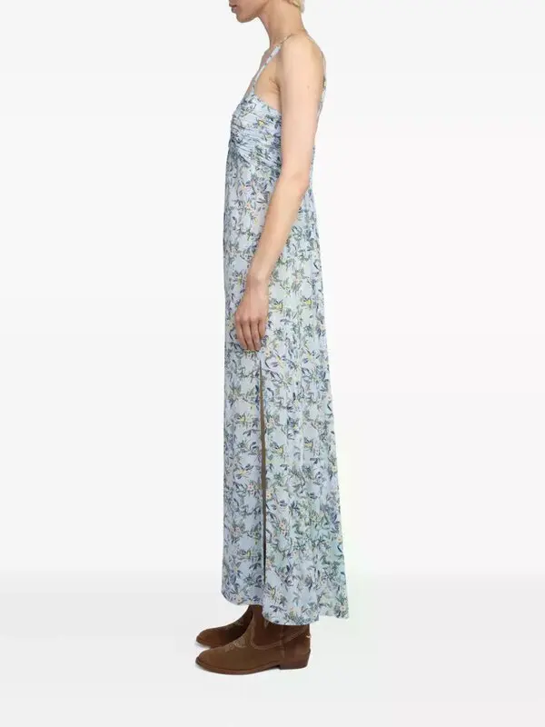 Zadig&Voltaire Floral-pattern Maxi Dress - Blue