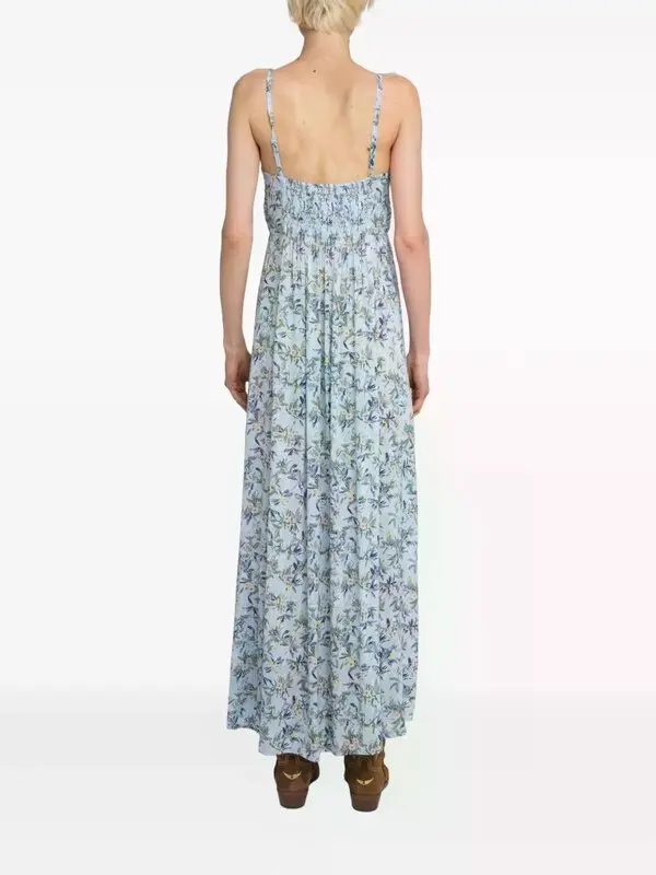 Zadig&Voltaire Floral-pattern Maxi Dress - Blue