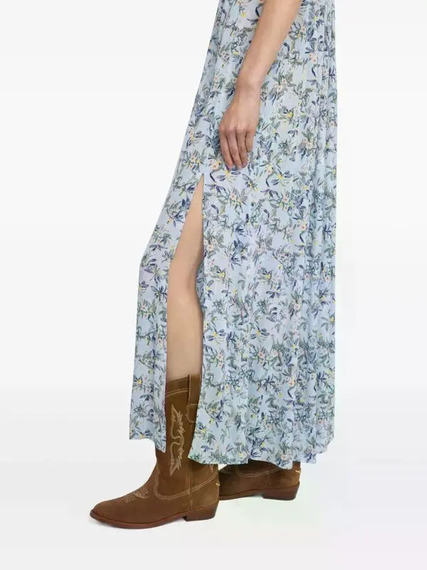 Zadig&Voltaire Floral-pattern Maxi Dress - Blue