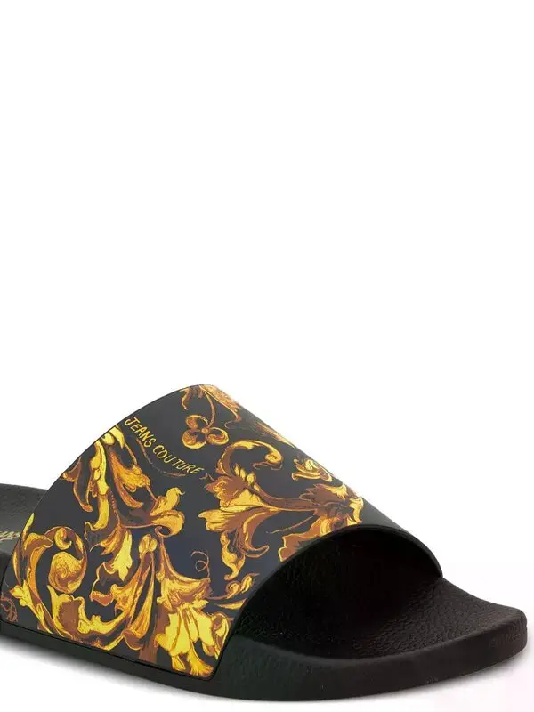 Versace Baroque-print Slides