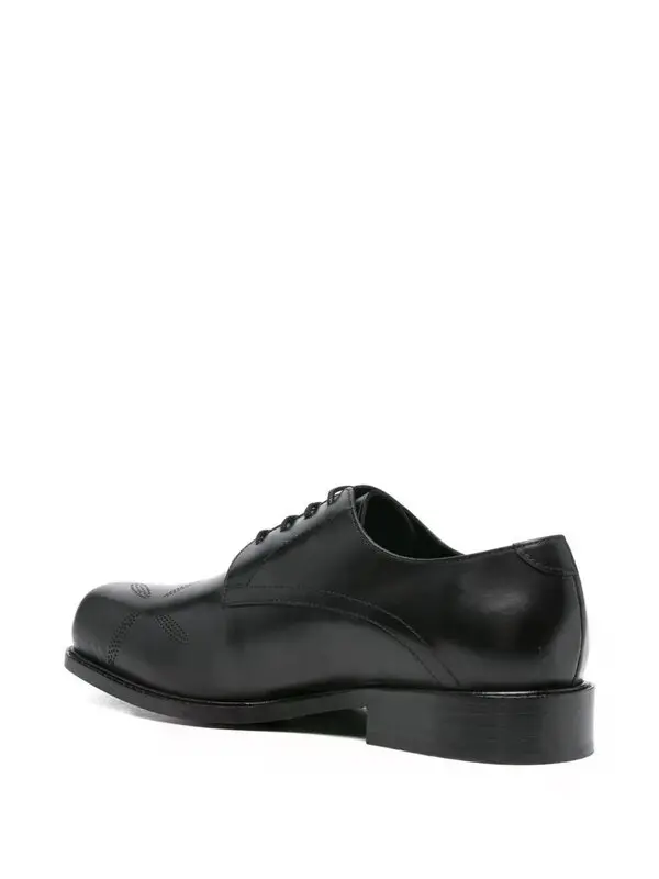 STEFAN COOKE Slashed Square Toe Derby Shoes