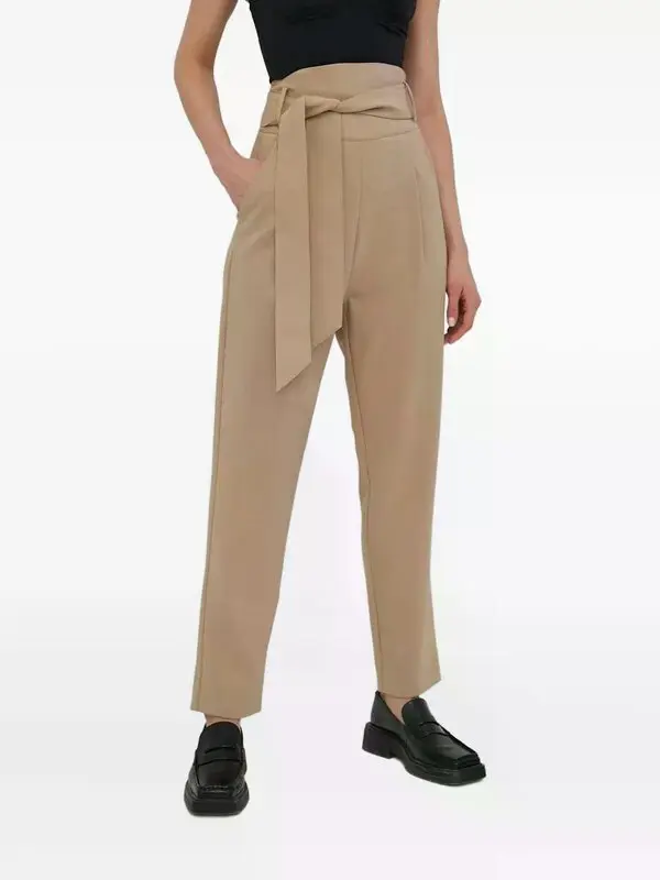 CUSTOMMADE Belted High-waisted Pleated Front Trousers