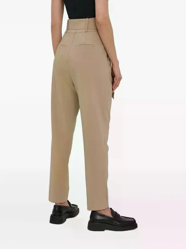 CUSTOMMADE Belted High-waisted Pleated Front Trousers