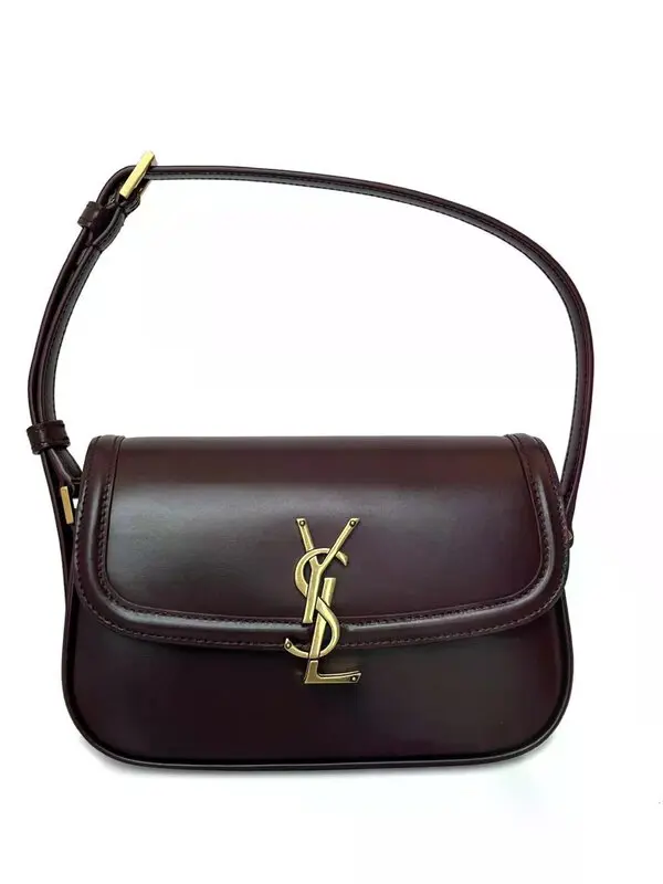 Saint Laurent Small Solferino Leather Shoulder Bag - Brown