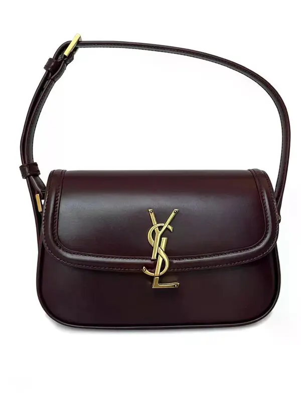 Saint Laurent Small Solferino Leather Shoulder Bag - Brown