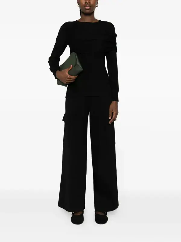 P.a.r.o.s.h Draped Sweater - Black