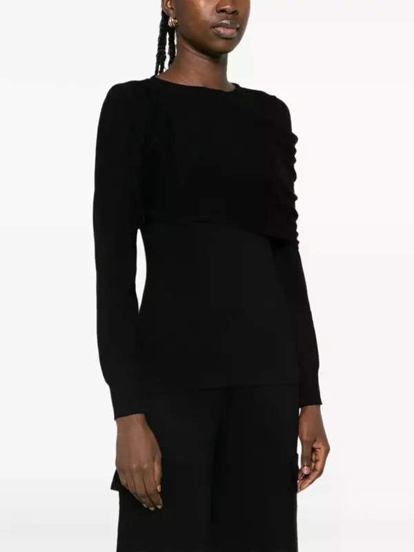P.a.r.o.s.h Draped Sweater - Black
