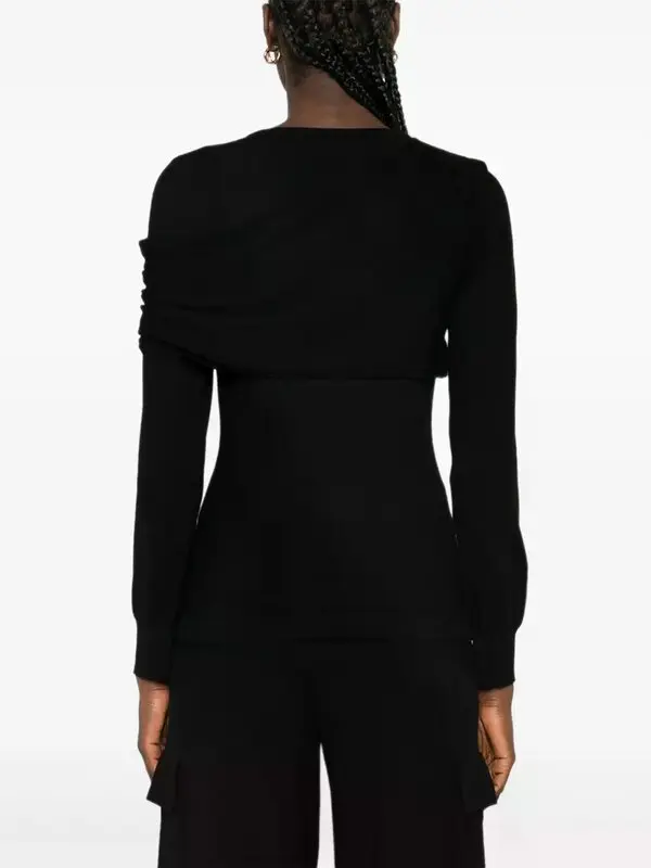 P.a.r.o.s.h Draped Sweater - Black