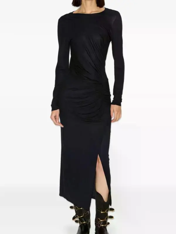 Isabel Marant Étoile Long Sleeve Side-gathered Midi Dress