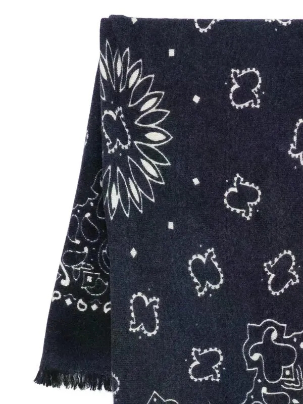 KUJTEN Hachiko Paisley-pattern Fringed Scarf
