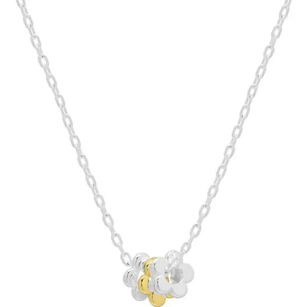 Estée Lauder Multi Flower Beaded Necklace - Silver