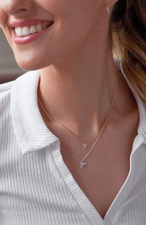 Estée Lauder Croissant Charm Necklace - Silver