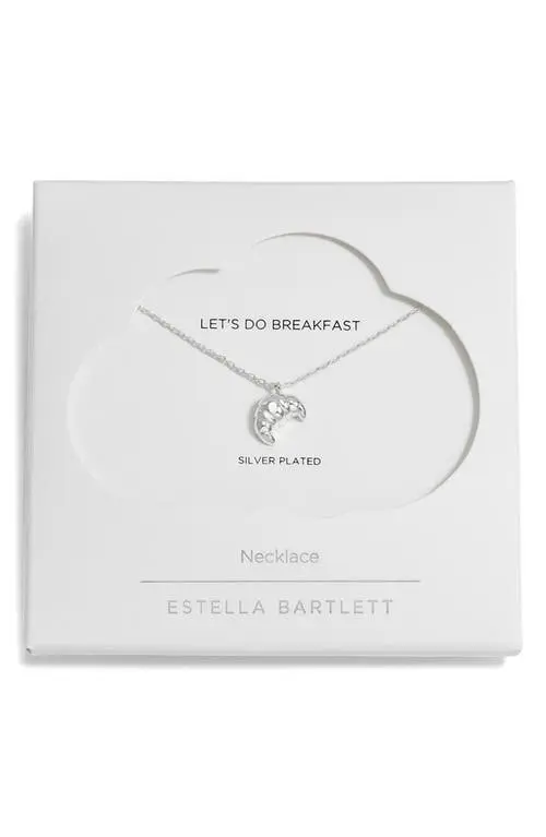Estée Lauder Croissant Charm Necklace - Silver