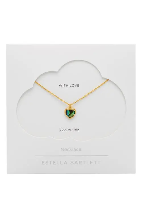 Estée Lauder Abalone Heart Charm Necklace