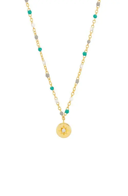 Estée Lauder Enamel Beaded Star Necklace - Gold