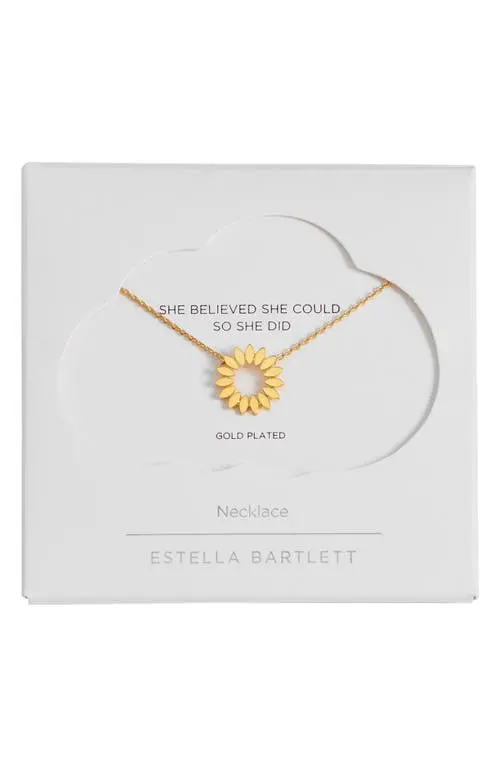 Estée Lauder Modern Floral Pendant Necklace - Gold